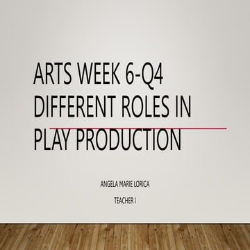 ARTS W6-Q4 May 29-June 2,2023. DIFFERENT ROLES IN PLAY PRODUCTIONpptx ...