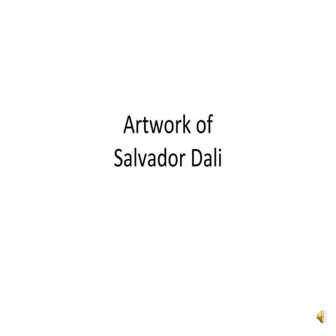 Artwork Of Salvador Dali | PPT