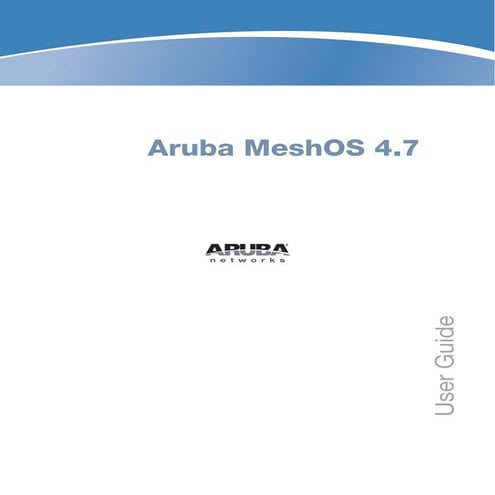 Aruba MeshOS 4.7 User Guide | PDF | Computer Networking | Computing