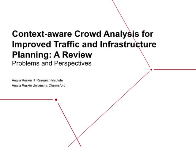 Context Aware Crowd Analysis For Transport Planning Ppt Free Download