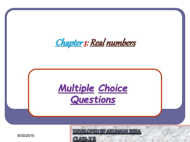 Real Numbers | Ppt