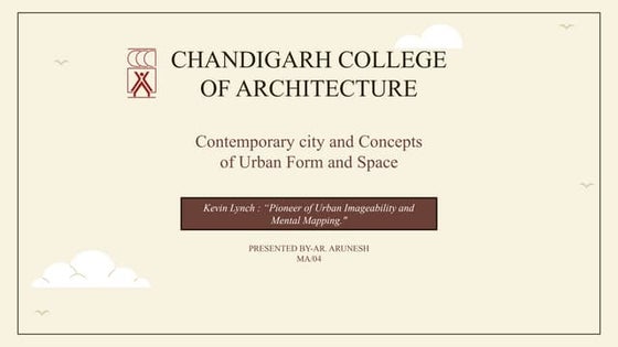 Image of the city, kevin lynch & case study. | PPTX