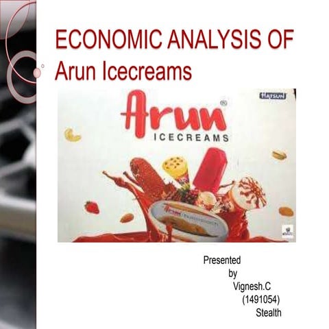 Economic Analysis of Arun ice creams | PPTX