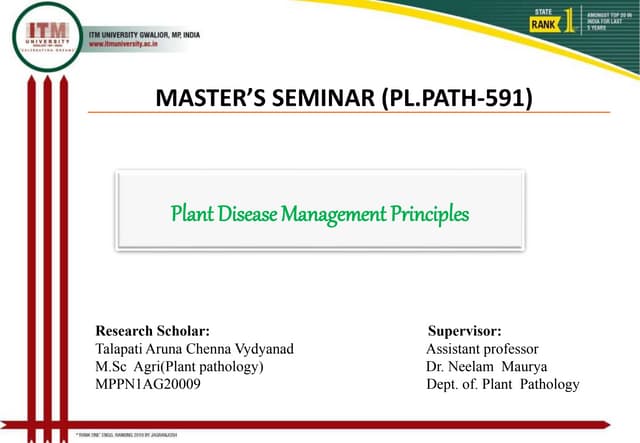 Principles of plant disease management | PPTX