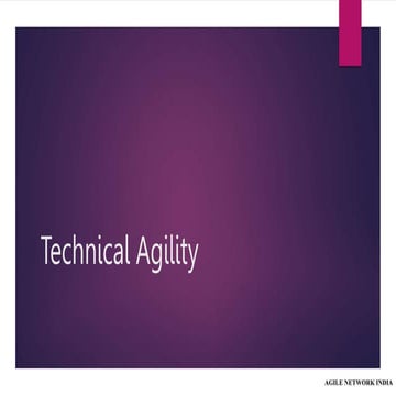 ANIn Chennai May 2023 | Technical Agility by Arunmozhi Varman | PPT