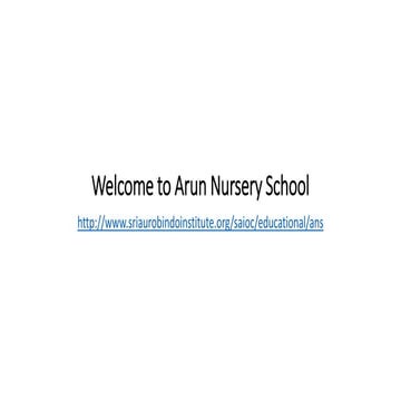 Arun nursery school - Lakshmi's House | PPT