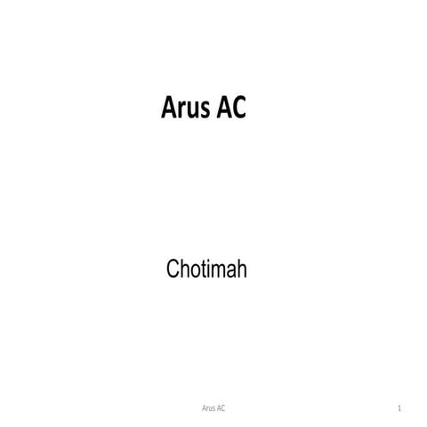 Arus ac | PPT