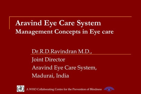 Case study analysis arvind eye care | PPT