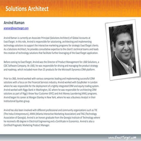 Arvind Raman Bio | PPT