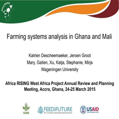 Farming systems analysis in Ghana and Mali | PPTX