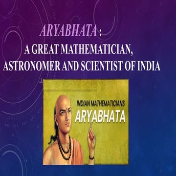 Aryabhatta Pi Aryabhata (476 550) Biography MacTutor History Of
