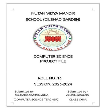 aryan ppt.pptx of class 12 for computer science | PPT