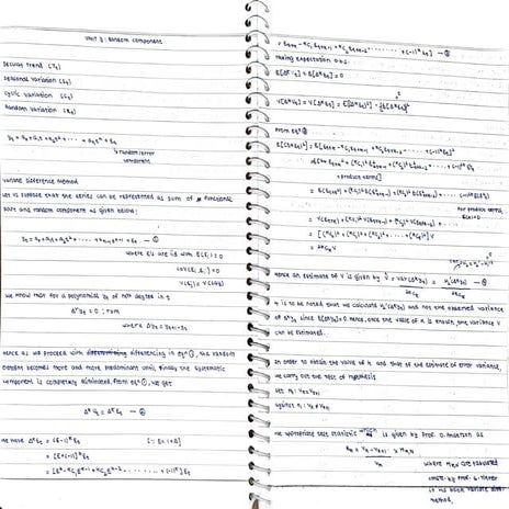Time Series Analysis Notes Heheheheh Pdf