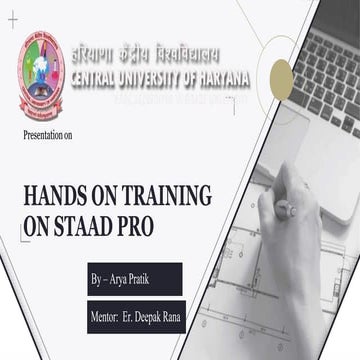 Arya Internship Report On StaadPro .pptx