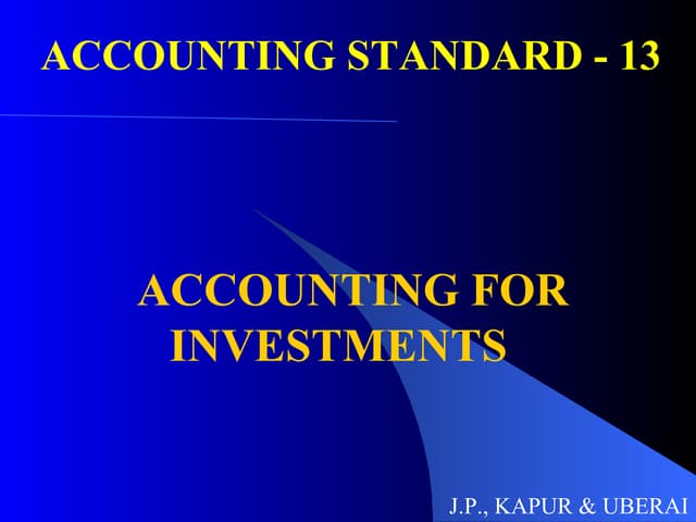 Indian accounting standard (ind as) 27 | PPTX