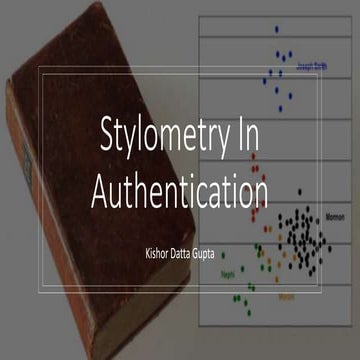 Stylometry In Authentication | PPTX