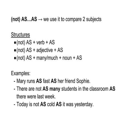 AS...AS comparative explained with examples.docx | Programming ...