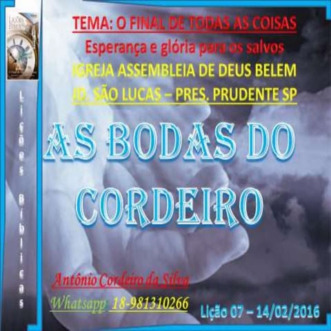 As bodas do cordeiro completo | PPTX