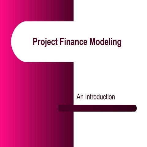 An introduction to project finance | PPT
