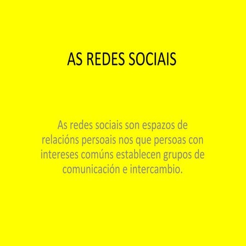 As Redes Sociais | PPT