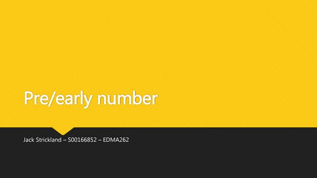 Early childhood mathematics and development | PPT