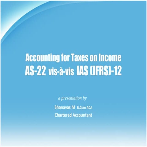 IND AS 12 income taxes ppt presentation by icai | PDF