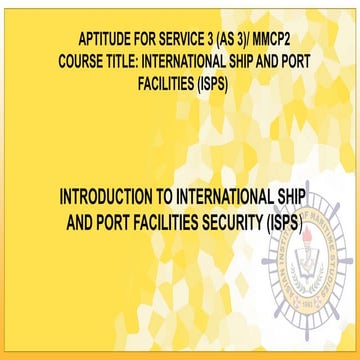 A Short Note on ISPS Code | PDF