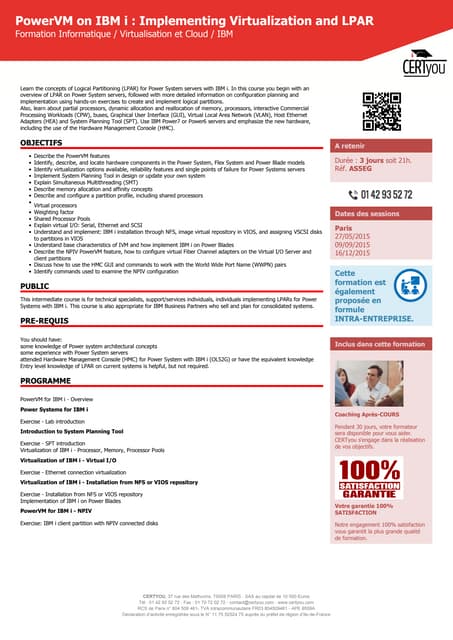 As5 Eg Formation Powervm On Ibm I Implementing Virtualization And Lpar