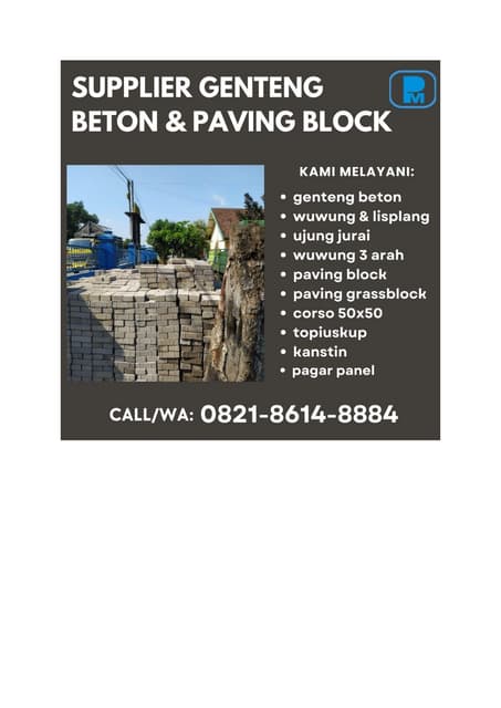 Garasi Elegan dan Estetik Berkat Paving Block Berkualitas | DOCX