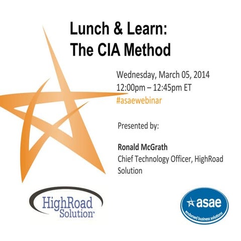 The CIA Method: Consolidate, Integrate & Automate Your Communications | PPT