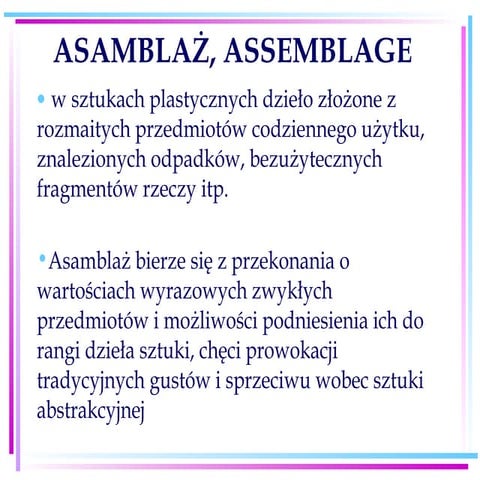 Asamblaż, assemblage | PPT