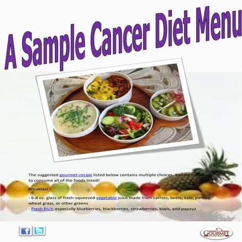 A sample cancer diet menu | DOCX