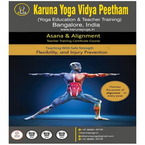 50 Hrs – Asana Adjustment & Alignment Yoga Teacher Training Certificate ...