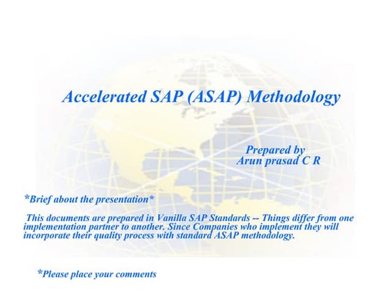 SAP Activate Methodology for S/4HANA Implementation | PPTX