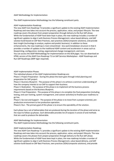 ASAP Methodology | PPT