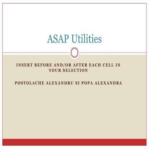 Advanced Insert in Excel using ASAP Utilities | PPTX