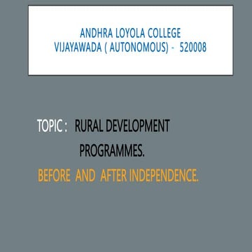 Rural development programs | PPTX