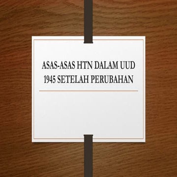 Asas asas htn dalam uud 1945 setelah perubahan | PPTX