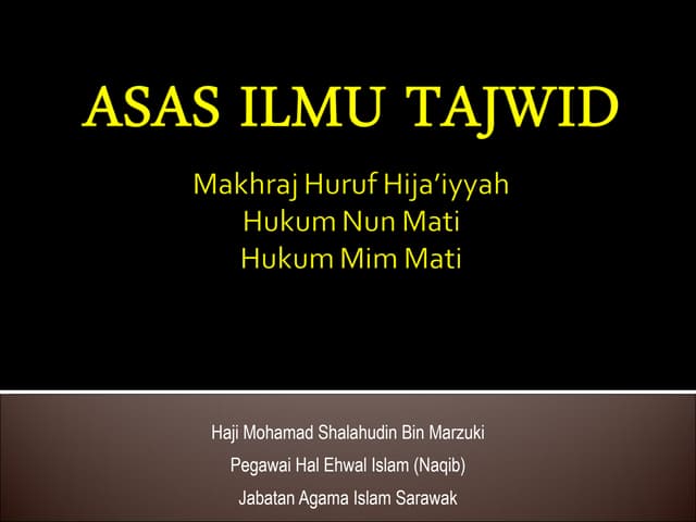 agama islam tentang Tajwid | PPTX