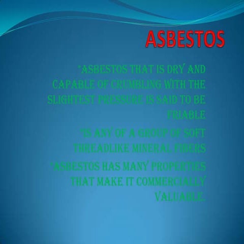 Asbestos presentation | PPTX