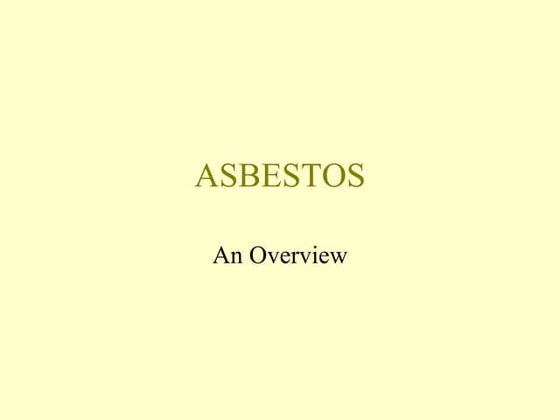 Presentation1 asbestos | PPTX