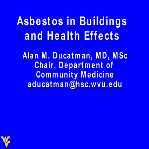 Asbestos in Buildings and Health Effects | PPT