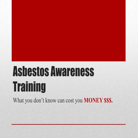 Asbestos Awareness Presentation Contractors Introduction | PPT