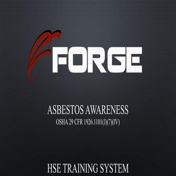 Comprehensive Asbestos Awareness Training: Hazards, Uses, and Safety | PPTX