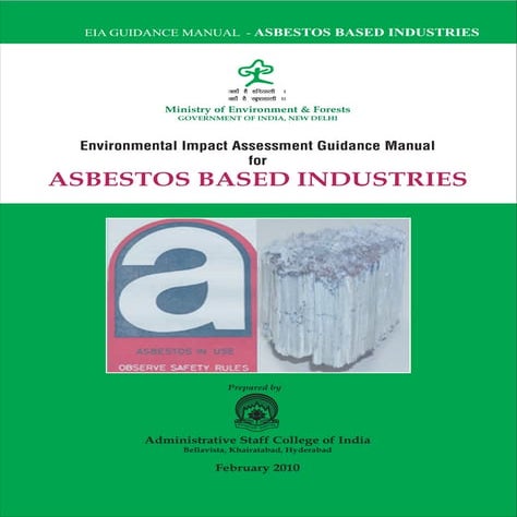 Ministry of Environment & Forest Report on Asbestos Based Industries | PDF