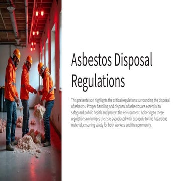 Asbestos in the Workplace: Safety Measures and Regulations | PDF