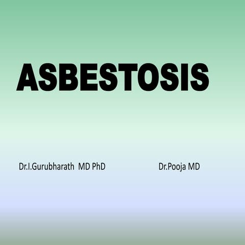 IMAGING FEATURES IN ASBESTOSIS | PPTX