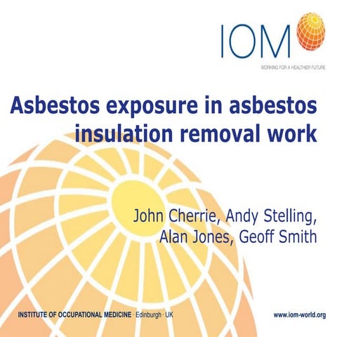 Asbestos exposure in asbestos insulation removal work at #asbestos2014 ...