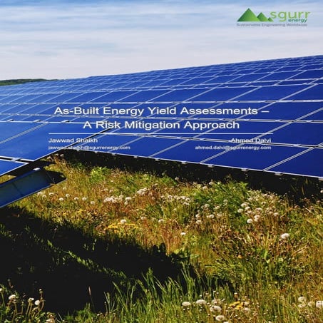 As Built Energy Yield Assesment - A Risk Mitigation Approach | PDF