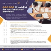 ASC 606 Checklist for Professional Services | PDF